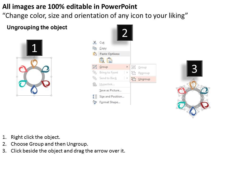 Circle Process Chart With Icons Powerpoint Template