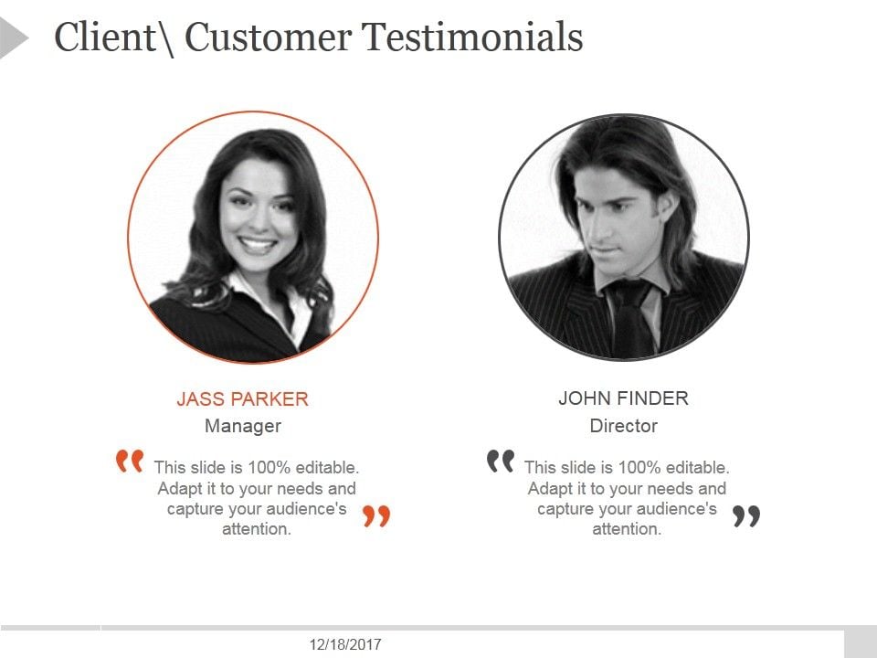 Client Customer Testimonials Ppt PowerPoint Presentation Outline