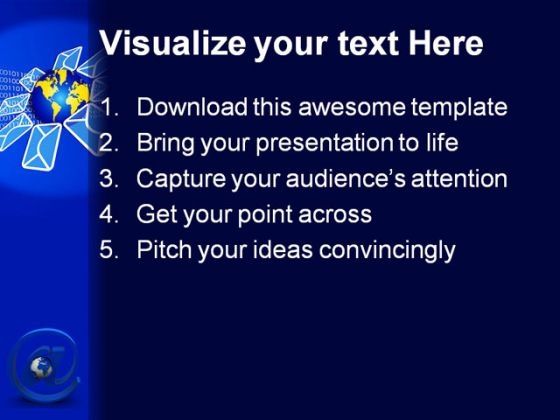 Binary Flow Internet PowerPoint Background And Template