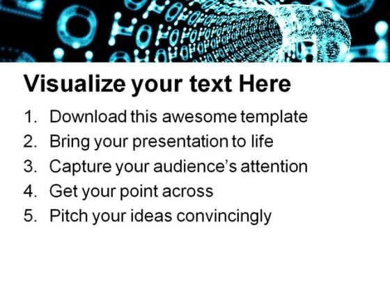 Binary Tunnel Medical PowerPoint Template 0810