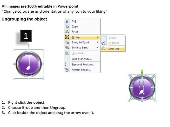 Music Notes Icons PowerPoint Graphics Slides