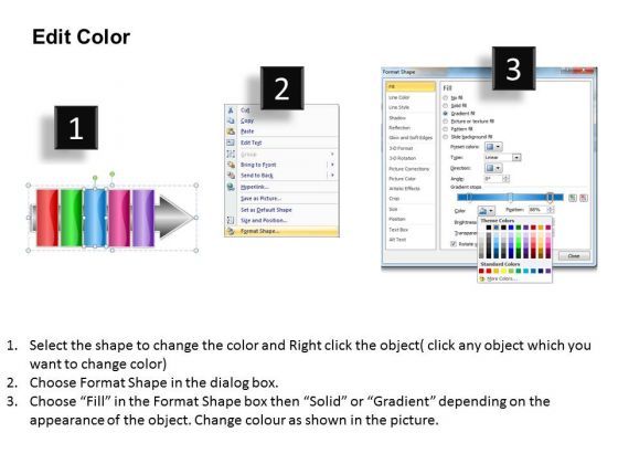 Ppt Linear Flow 5 Parts PowerPoint Templates