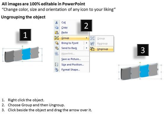 3d Interconnected Puzzle Illustrating 4 Stages Ppt Process Flow Chart ...