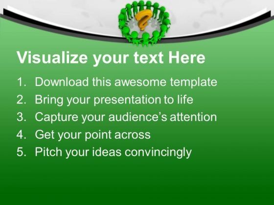 3d Team With Question Mark PowerPoint Templates Ppt Backgrounds For ...