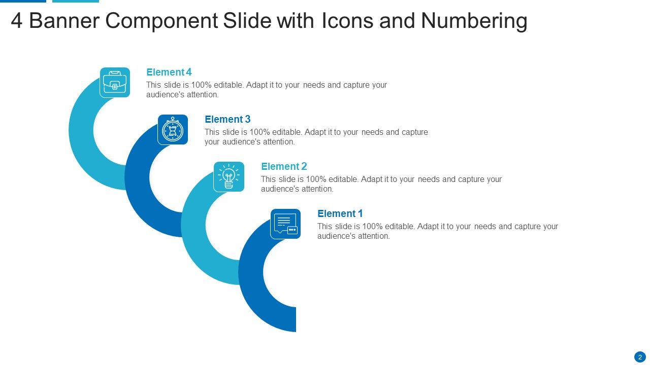 4 Component Slides Ppt PowerPoint Presentation Complete Deck With Slides