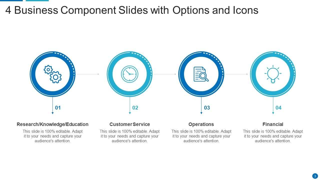 4 Component Slides Ppt PowerPoint Presentation Complete Deck With Slides