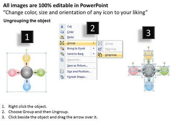 4 Interrelated Components Displaying Concepts Circular Flow Chart Powerpoint Slides