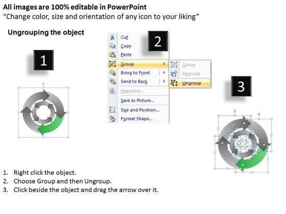 4 Stages Concentric Business Activities PowerPoint Slides