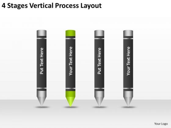 4 Stages Vertical Process Layout Marketing Business Plan Outline ...