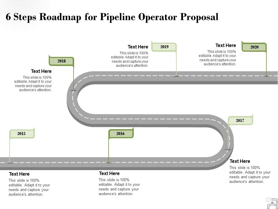 6 Steps Roadmap For Pipeline Operator Proposal Ppt PowerPoint Presentation File Styles