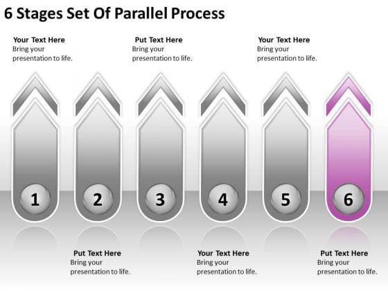 6 Stages Set Of Parallel Process Ppt Outline Business Plan PowerPoint Templ
