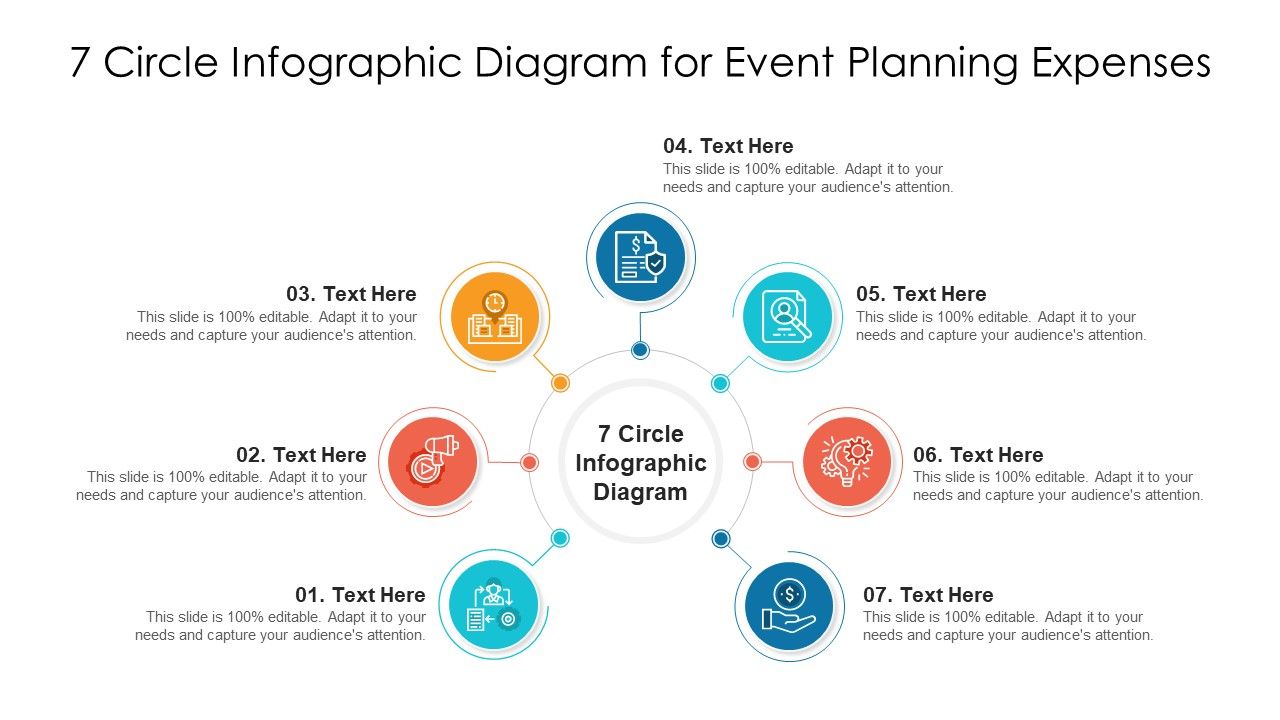 7 Circle Infographic Diagram For Event Planning Expenses Ppt PowerPoint ...