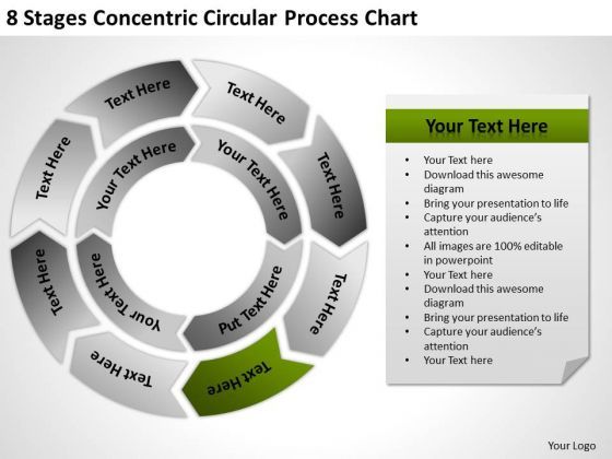 8 Stages Concentric Circular Process Chart Ppt Linear Flow Rate ...