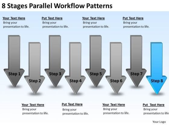 8 Stages Parallel Workflow Patterns Ppt Business Executive Summary PowerPoint Slides