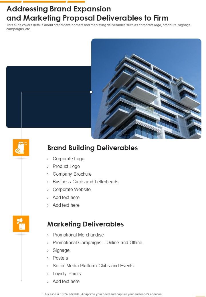 Addressing Brand Expansion And Marketing Proposal One Pager Sample Example