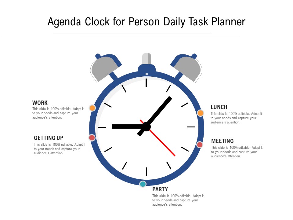 Agenda Clock For Person Daily Task Planner Ppt PowerPoint Presentation ...