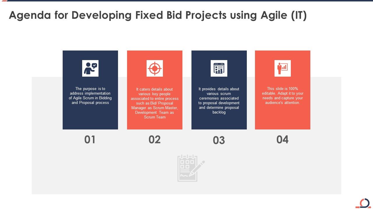 Agenda For Developing Fixed Bid Projects Using Agile It Template Pdf