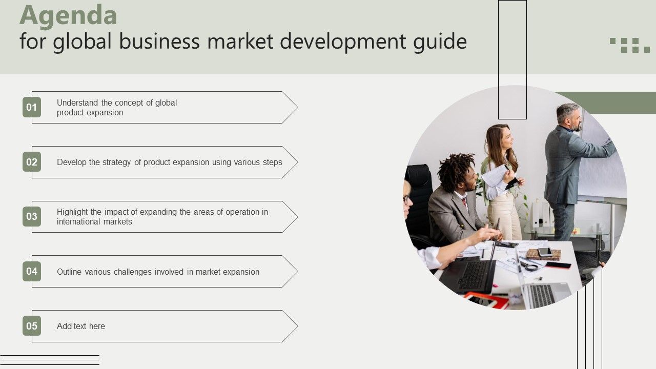 Agenda For Global Business Market Development Guide Elements PDF Agenda For Global Business Market Development Guide Elements PDF