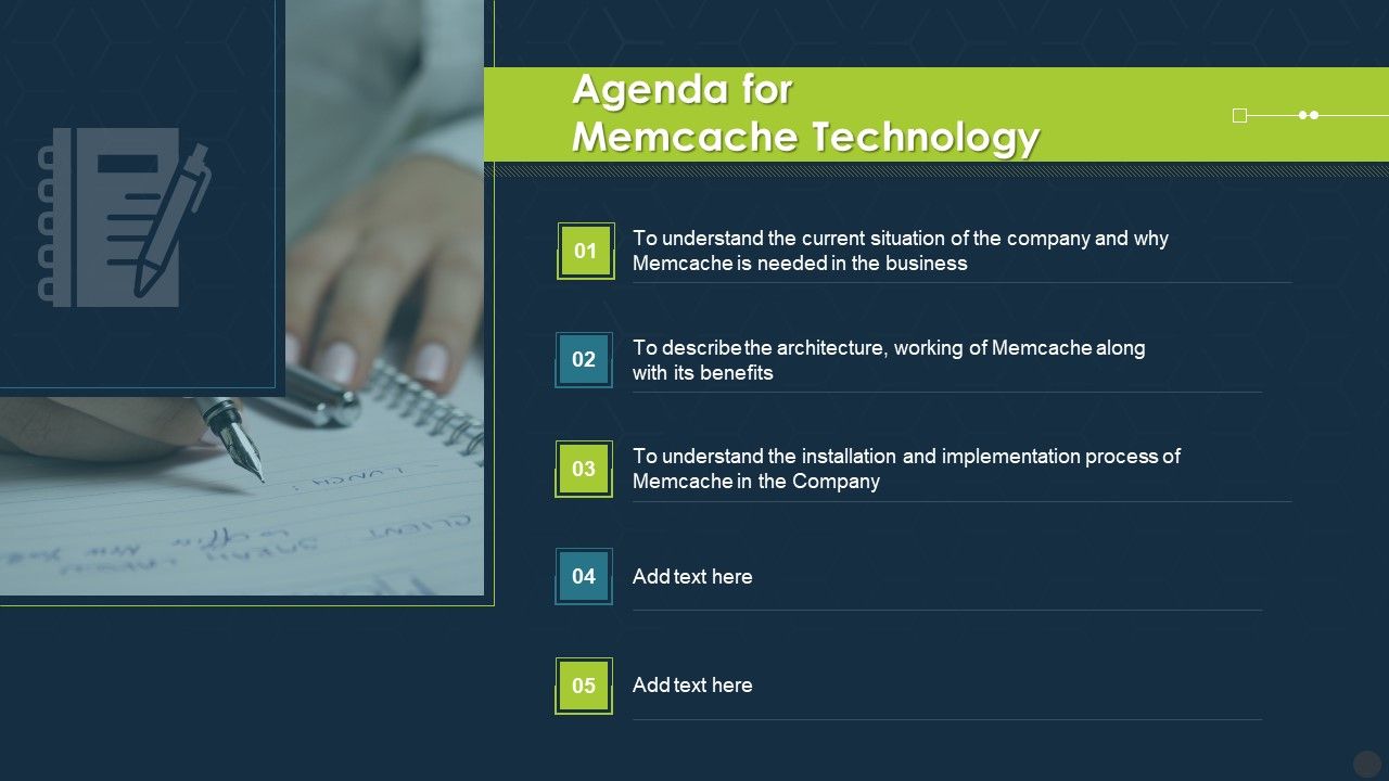 Agenda For Memcache Technology Ppt Diagram Graph Charts PDF