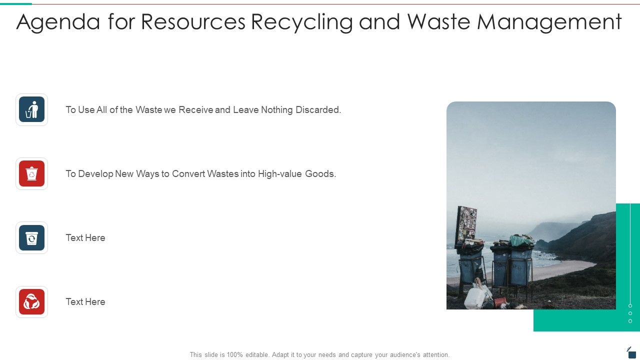 Agenda For Resources Recycling And Waste Management Designs PDF