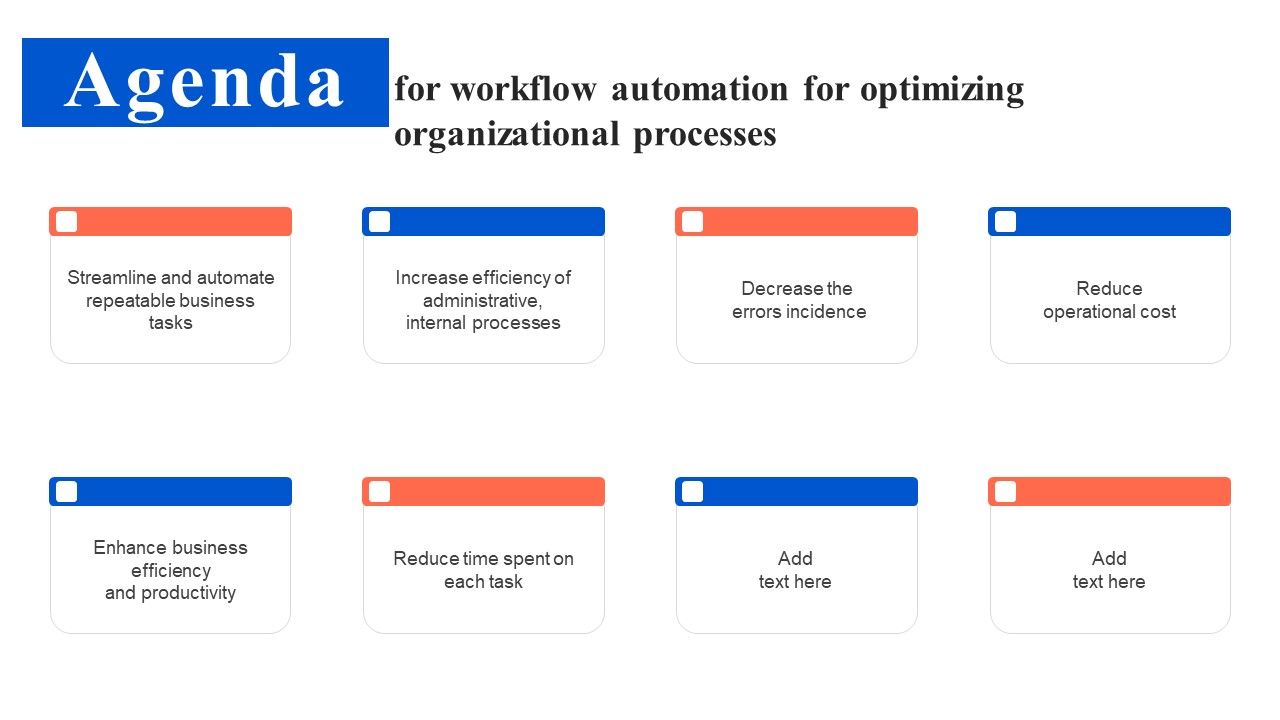Agenda For Workflow Automation For Optimizing Organizational Processes ... Agenda For Workflow Automation For Optimizing Organizational Processes ...