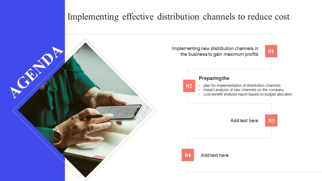 Agenda Implementing Effective Distribution Channels To Reduce Cost ... Agenda Implementing Effective Distribution Channels To Reduce Cost ...