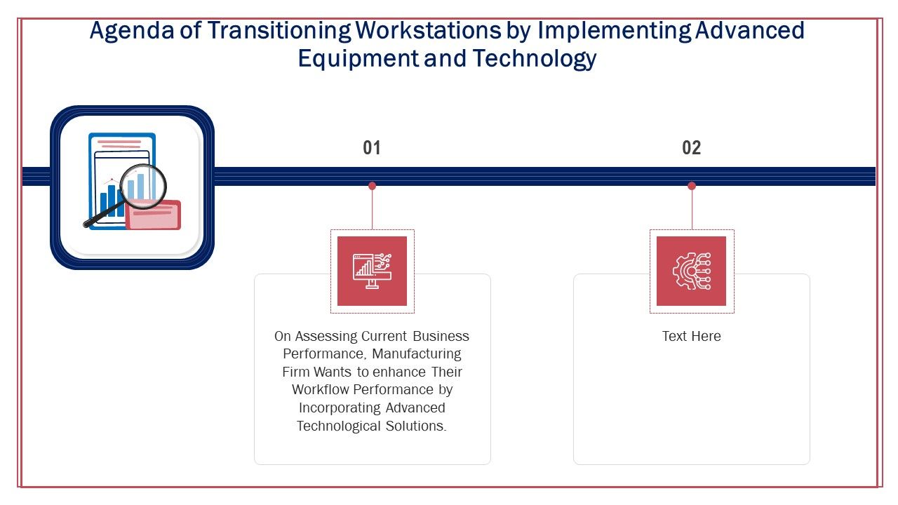 Agenda Of Transitioning Workstations By Implementing Advanced Equipment And Technology Mockup PDF