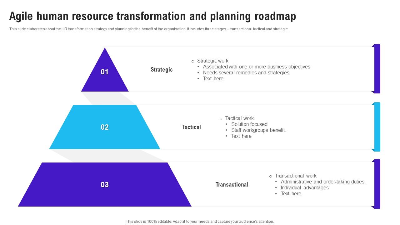 Agile Human Resource Transformation And Planning Roadmap Graphics PDF