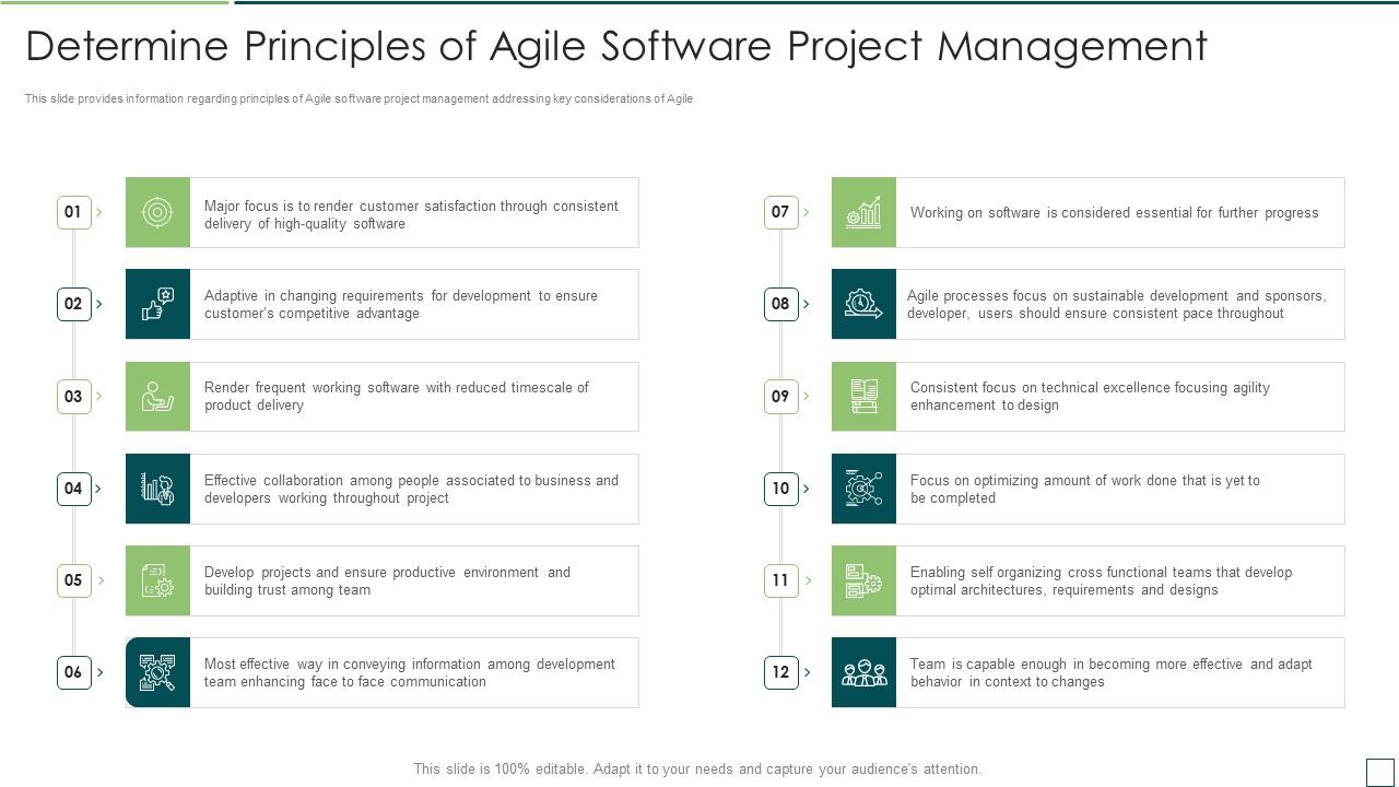 Agile Software Development And Management It Determine Principles Of Agile
