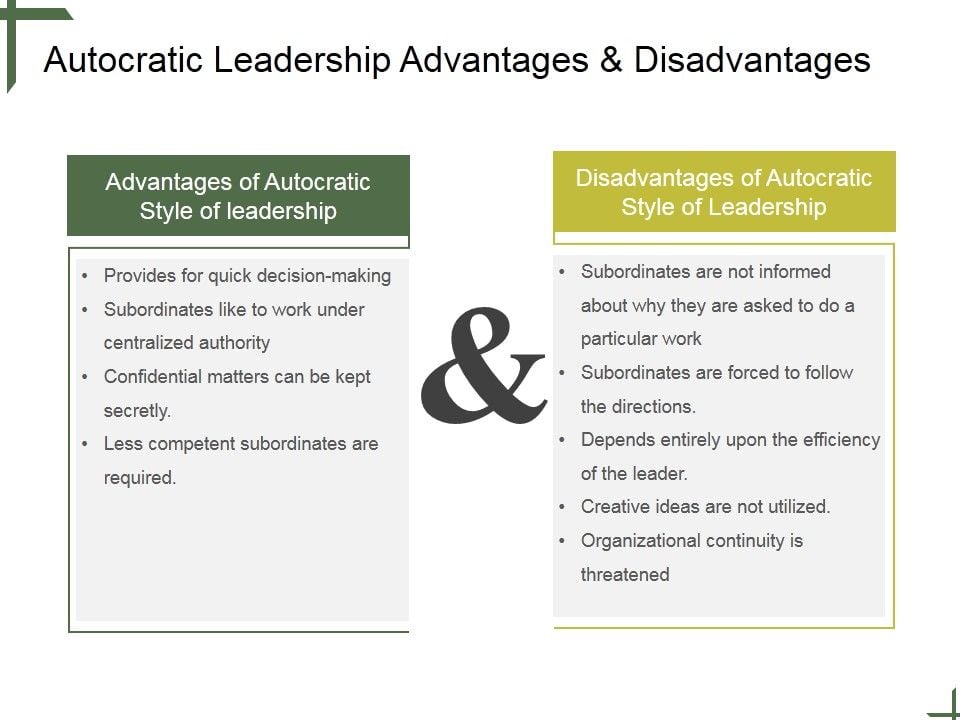 Autocratic Leadership Advantages And Disadvantages Ppt PowerPoint autocratic-leadership-advantages-and-disadvantages-ppt-powerpoint