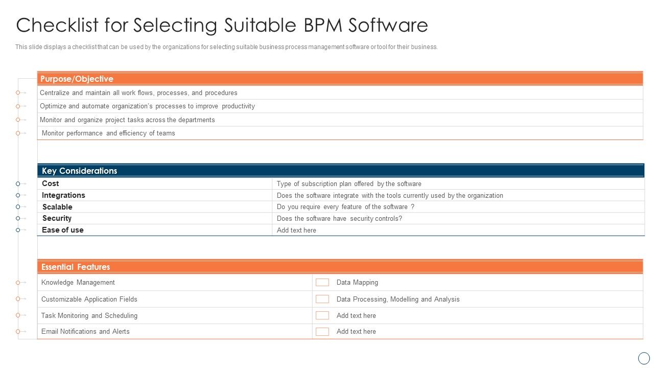 Bpm Tools Application To Increase Checklist For Selecting Suitable Bpm Soft