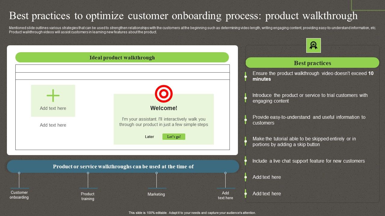 Best Practices To Optimize Customer Onboarding Process Product Walkthrough Ppt Powerpoint