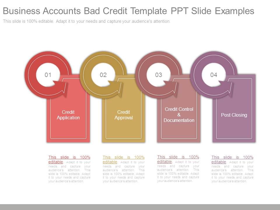 Business Accounts Bad Credit Template Ppt Slide Examples