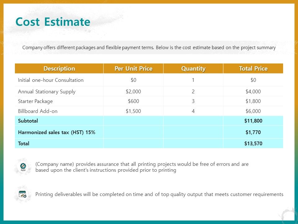 Business For ID Printing Cost Estimate Ppt Summary Example PDF Business For ID Printing Cost Estimate Ppt Summary Example PDF
