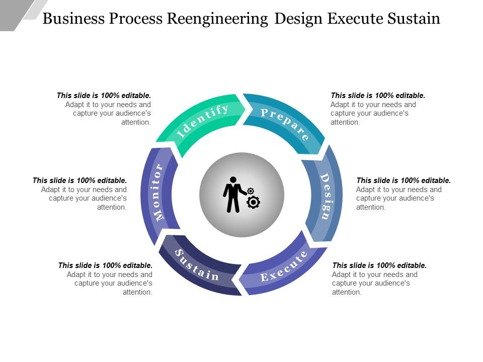 Business Process Reengineering Design Execute Sustain Ppt PowerPoint Presen
