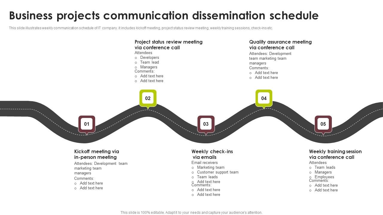 Business Projects Communication Dissemination Schedule Brochure PDF Business Projects Communication Dissemination Schedule Brochure PDF