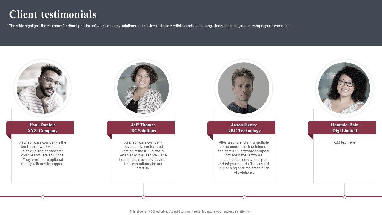 Business Software Development Company Profile Client Testimonials ...