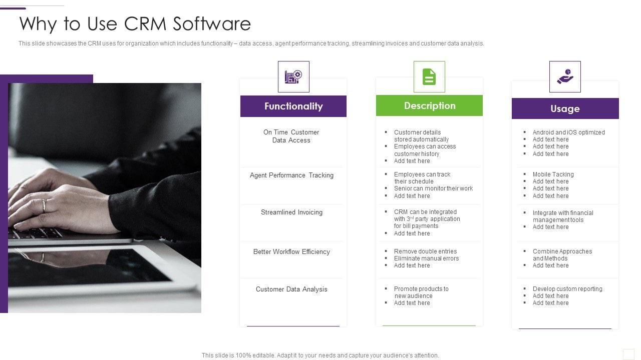 CRM Implementation Strategy Why To Use CRM Software Inspiration PDF