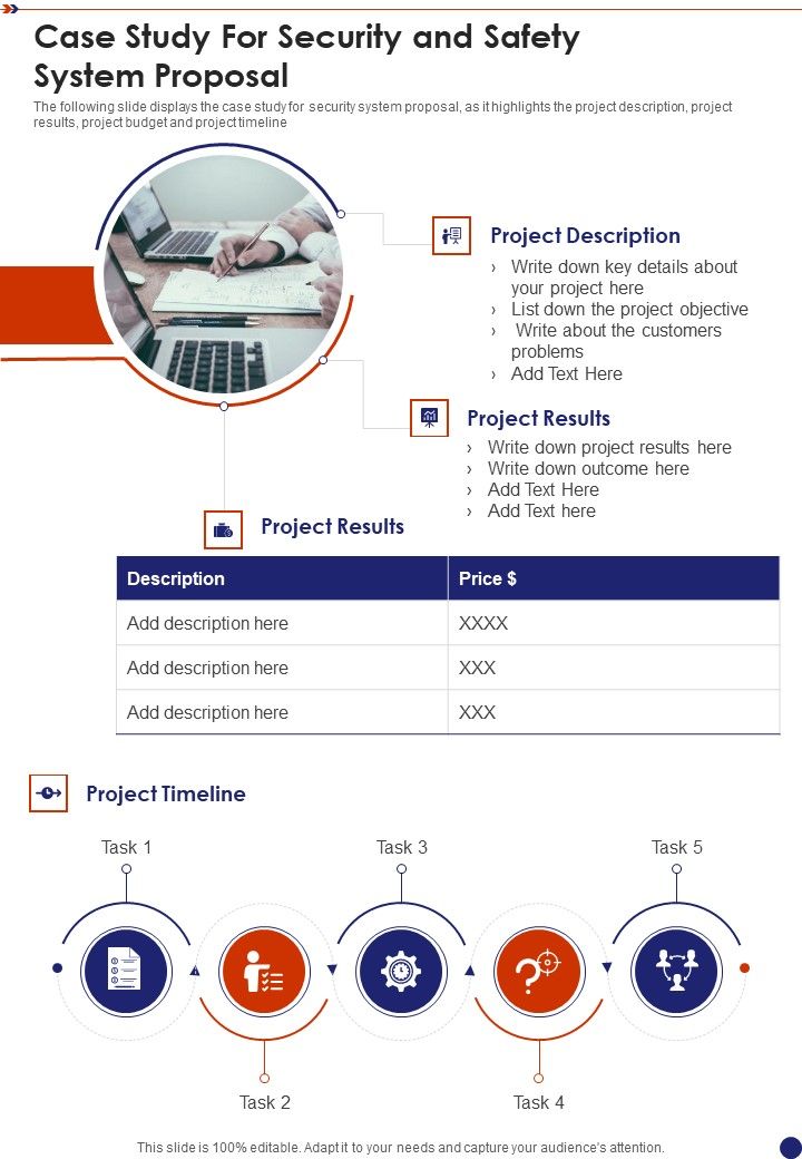 Case Study For Security And Safety System Proposal One Pager Sample Example