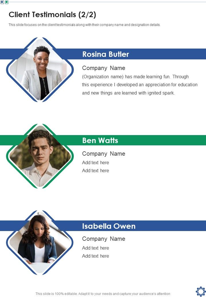 Community Support Services Proposal Client Testimonials One Pager ... Community Support Services Proposal Client Testimonials One Pager ...
