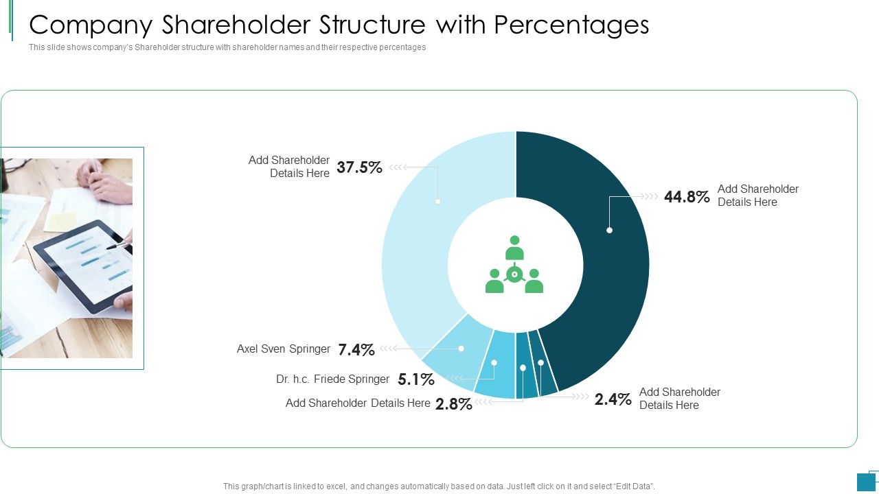 Company Shareholder Structure With Percentages Template PDF Company Shareholder Structure With Percentages Template PDF