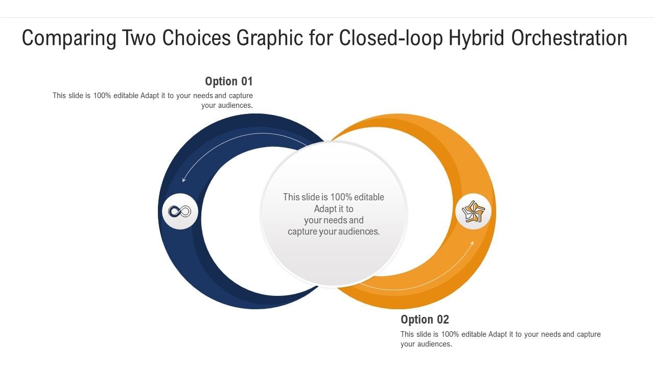 Comparing Two Choices Graphic For Closed Loop Hybrid Orchestration Ppt PowerPoint Presentation ...