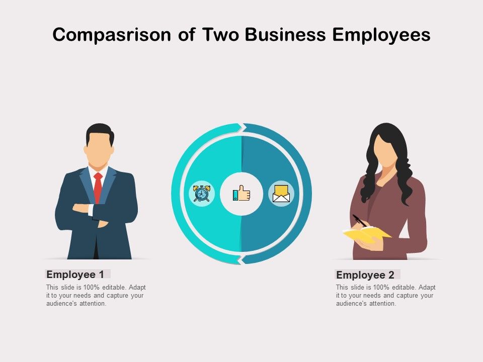 Compasrison Of Two Business Employees Ppt PowerPoint Presentation File Intr