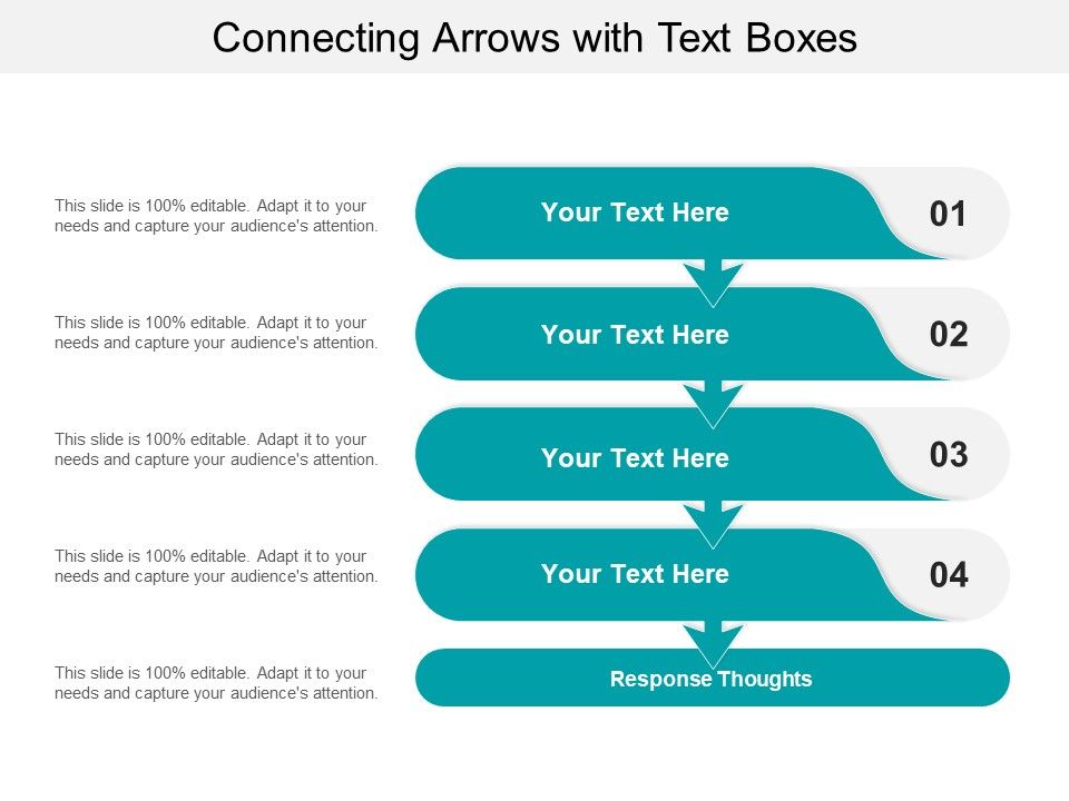 Connecting Arrows With Text Boxes Ppt PowerPoint Presentation Infographics