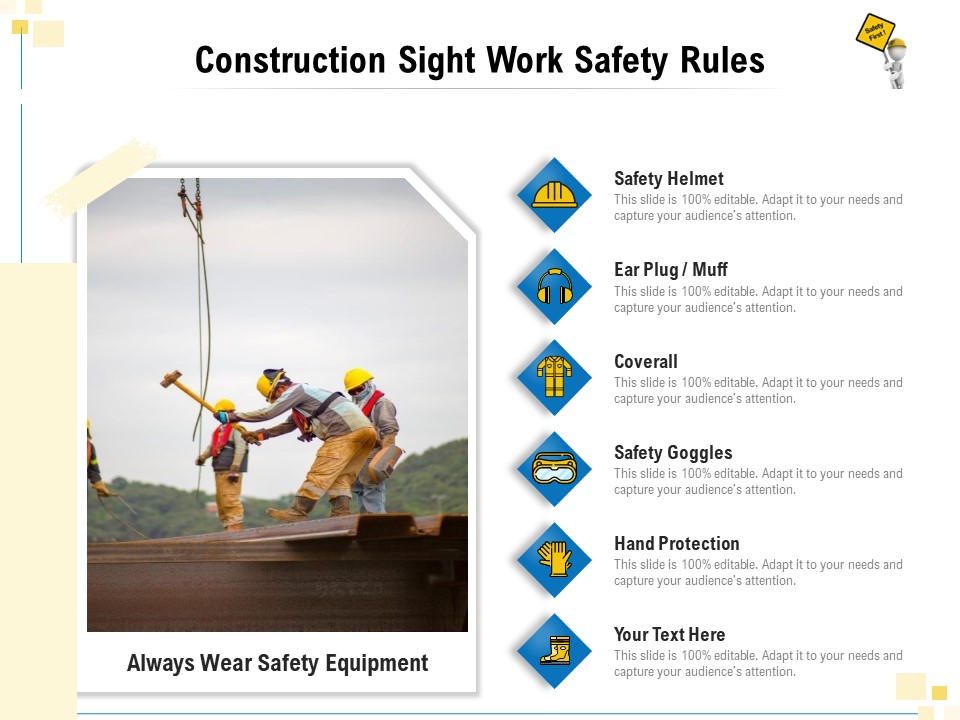 Construction Sight Work Safety Rules Ppt PowerPoint Presentation ...