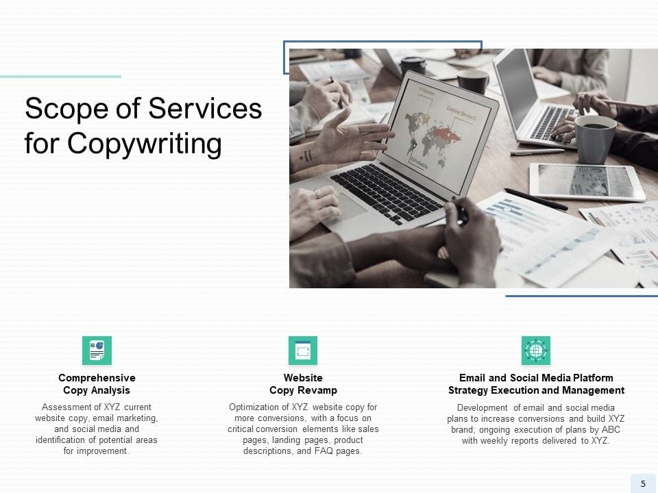 Copywriting Service Proposal Ppt PowerPoint Presentation Complete Deck With Slides