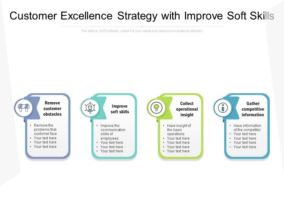 Customer Excellence Strategy With Improve Soft Skills Ppt PowerPoint Presen