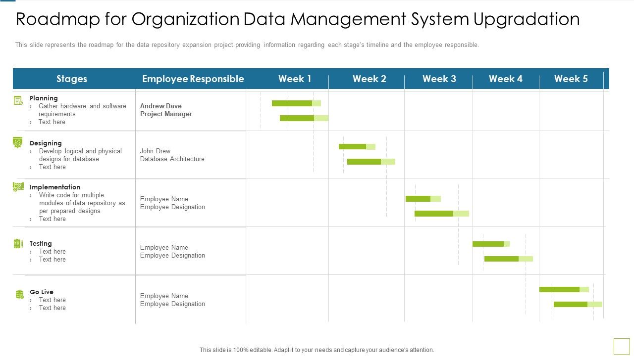 Database Expansion And Optimization Roadmap For Organization Data Managemen