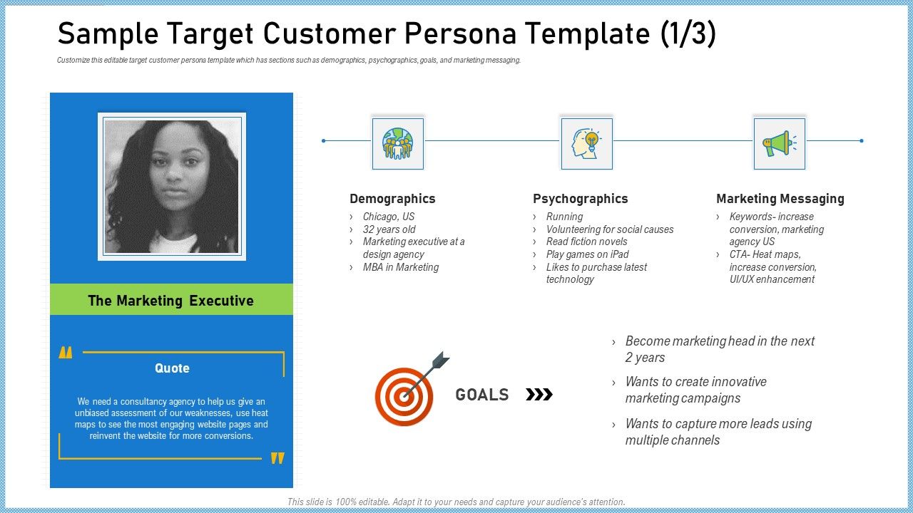 Definitive Guide Creating Strategy Sample Target Customer Persona