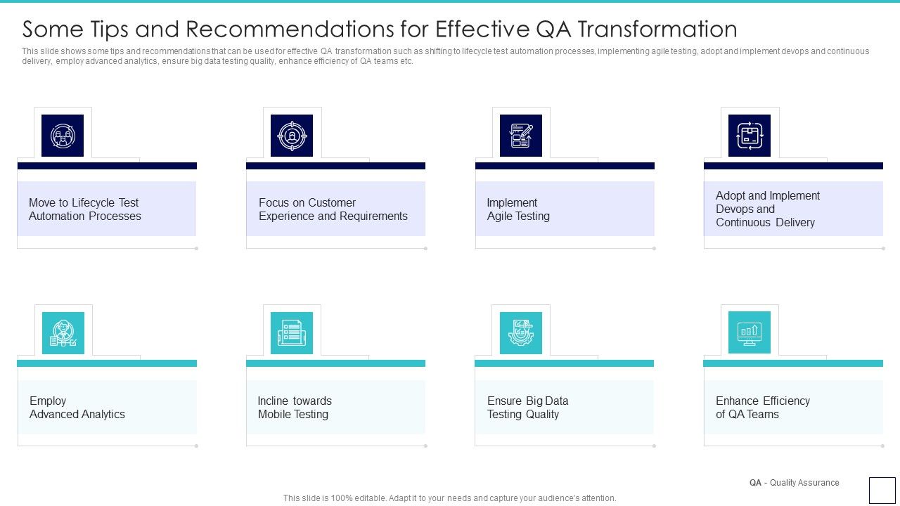 Deploying Quality Assurance Qa Transformation Some Tips And